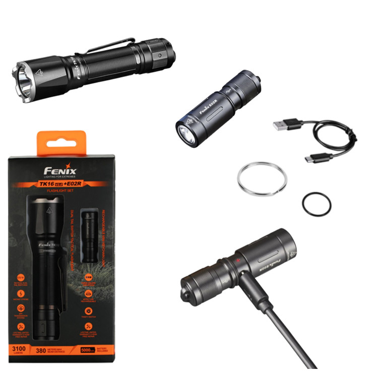 Фонарь ручной Fenix TK16 V2.0 + подарок Фонарь ручной Fenix E02R